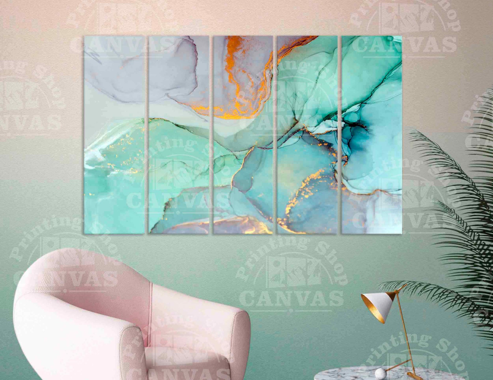 Marble canvas print Marble wall art decor Flip cup art | Etsy