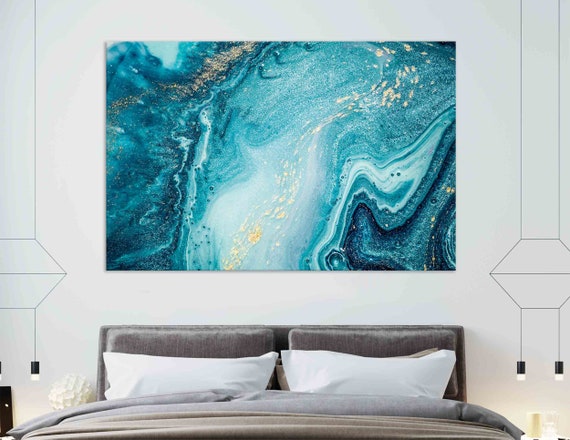 Marble Canvas Print Marble Wall Flip Cup Art Abstract Fluid - Etsy