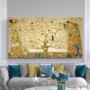 Tree of Life Adele and the Kiss by Gustav Klimt Canvas Print Art ...