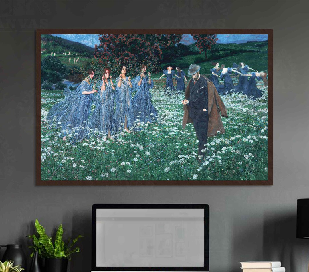 Vintage Print of Maximilian Lenz's Painting a World Canvas Print Wall ...