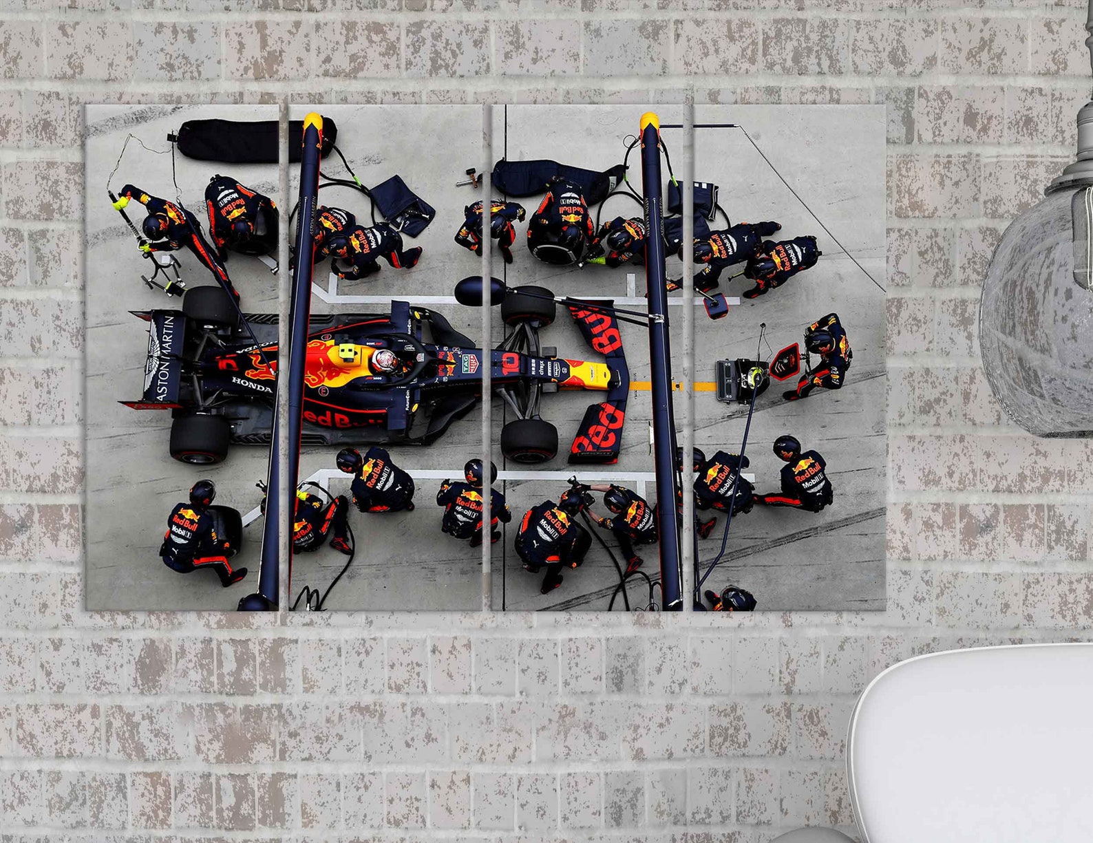 Racing Redbull Car Print on Canvas Supercar Wall Decor Formula - Etsy