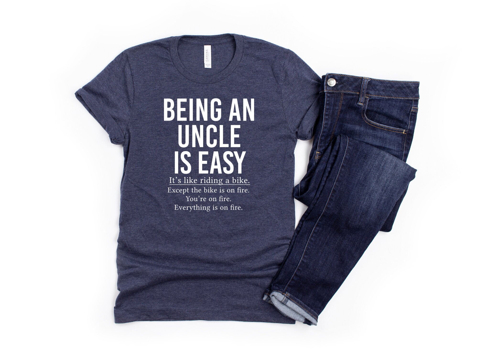 Being An Uncle Is Easy Shirt Funny Uncle Shirt Funny Uncle | Etsy