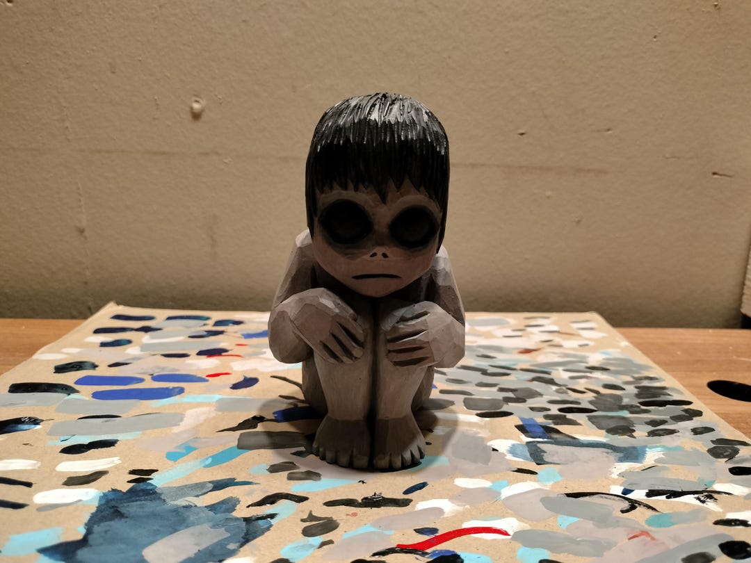 Toshio Saeki Woodcarving Figurine Ju-on/the Grudge - Etsy