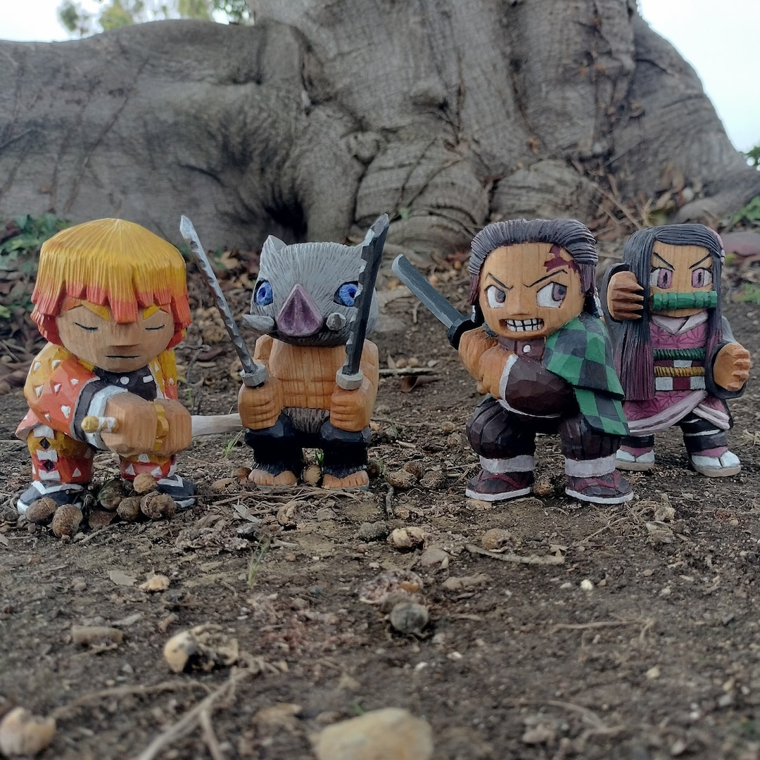 Demon Slayer Fanmade Handcarved Set - Etsy