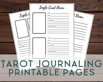 Printable Tarot Journal for Daily or Simple Tarot Readings - Etsy