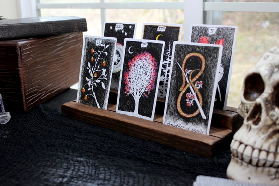 Six Card Tarot and Oracle Card Holder Stand Double Decker | Etsy