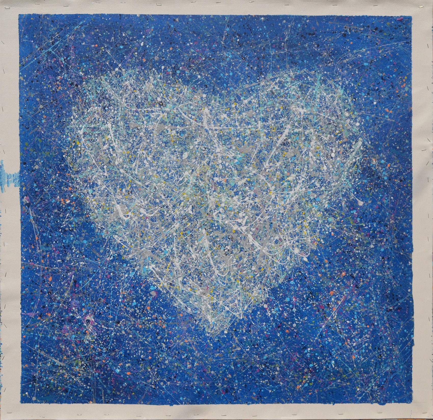 Heart Painting Jackson Pollock Style Home Wall Office Canvas - Etsy