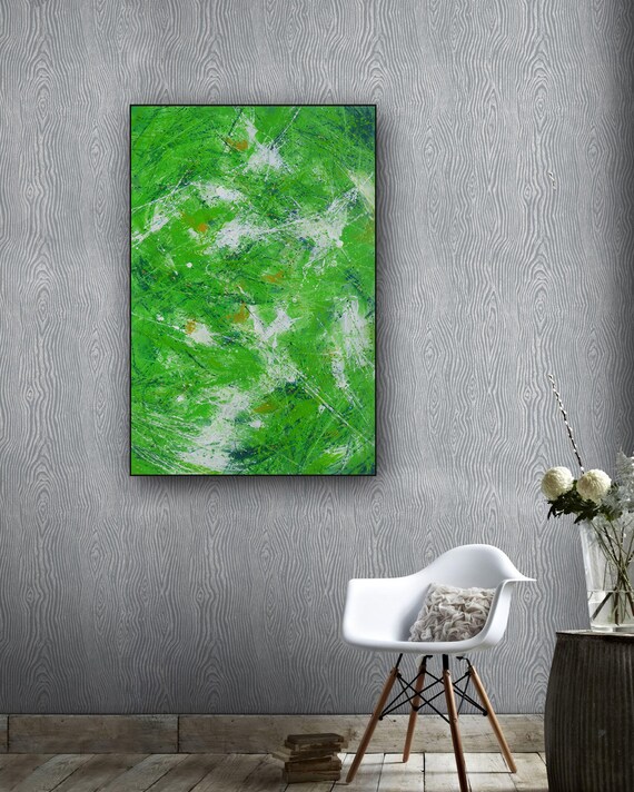 Vertical abstract painting colorfull handmade painting | Etsy