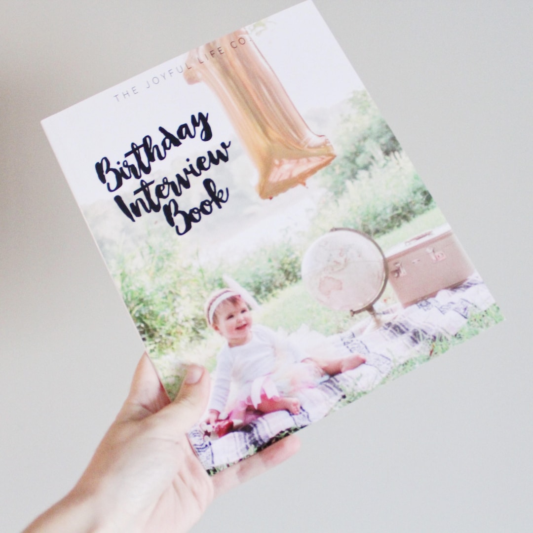 Softcover Custom Photo Birthday Interview Book - Etsy