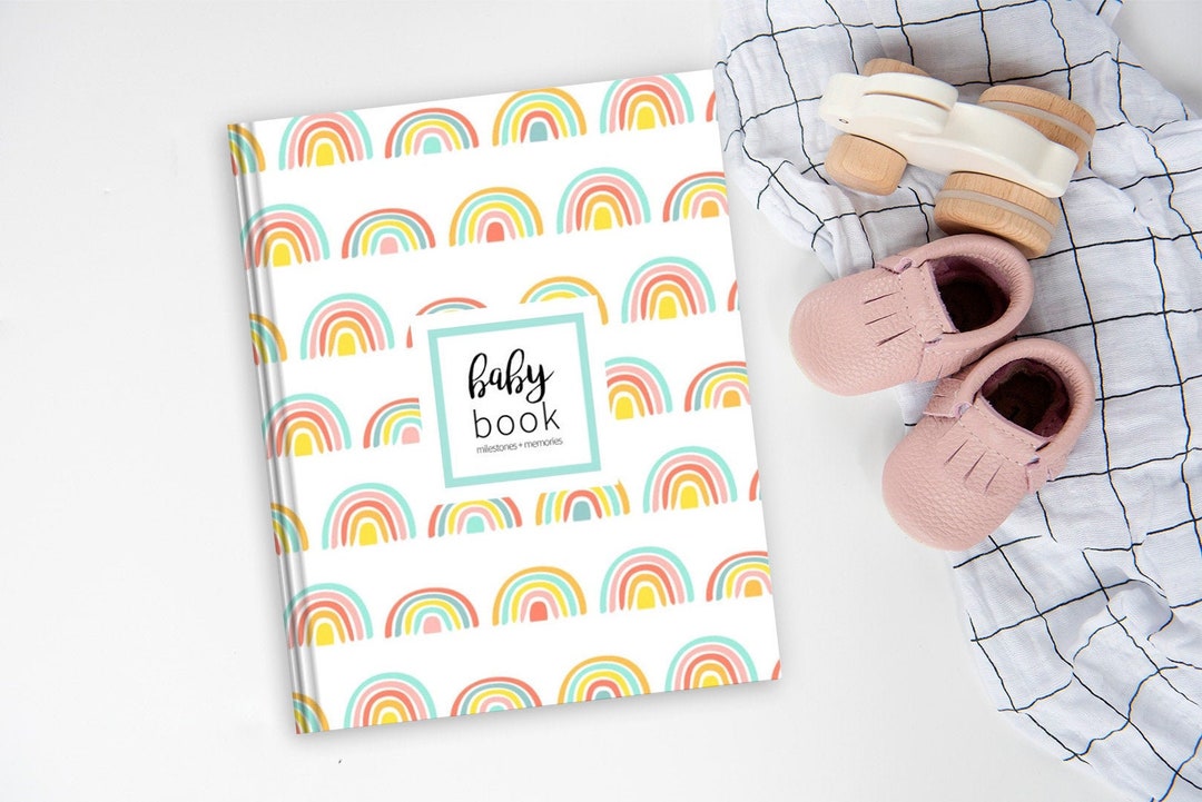 Rainbow Baby Book | Baby Shower Gift, Baby Memory Book, Gift for New ...