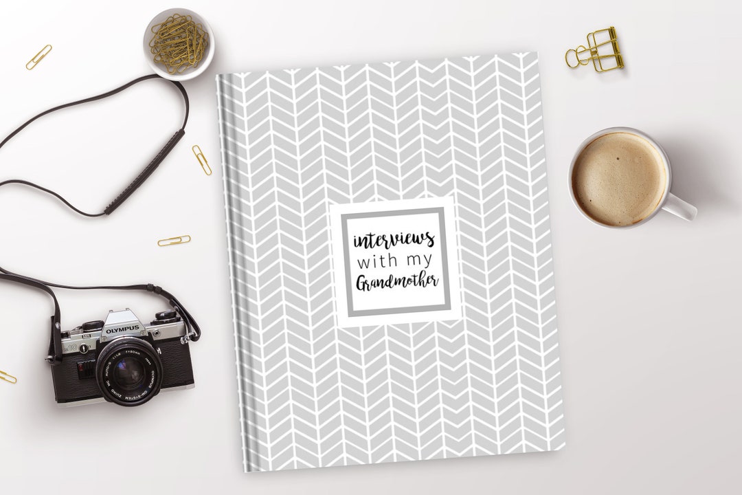 Grey Chevron Grandparents Memory Book | Legacy Book, Interviews With ...
