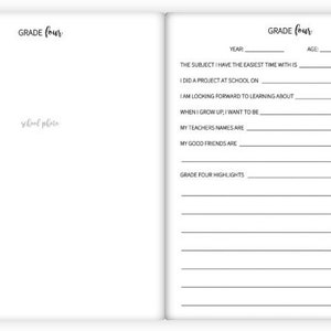 School Years Book + Birthday Interview Book Bundle - Etsy