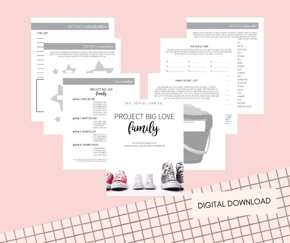 Digital Download Family Activity Book Printable Gift for - Etsy