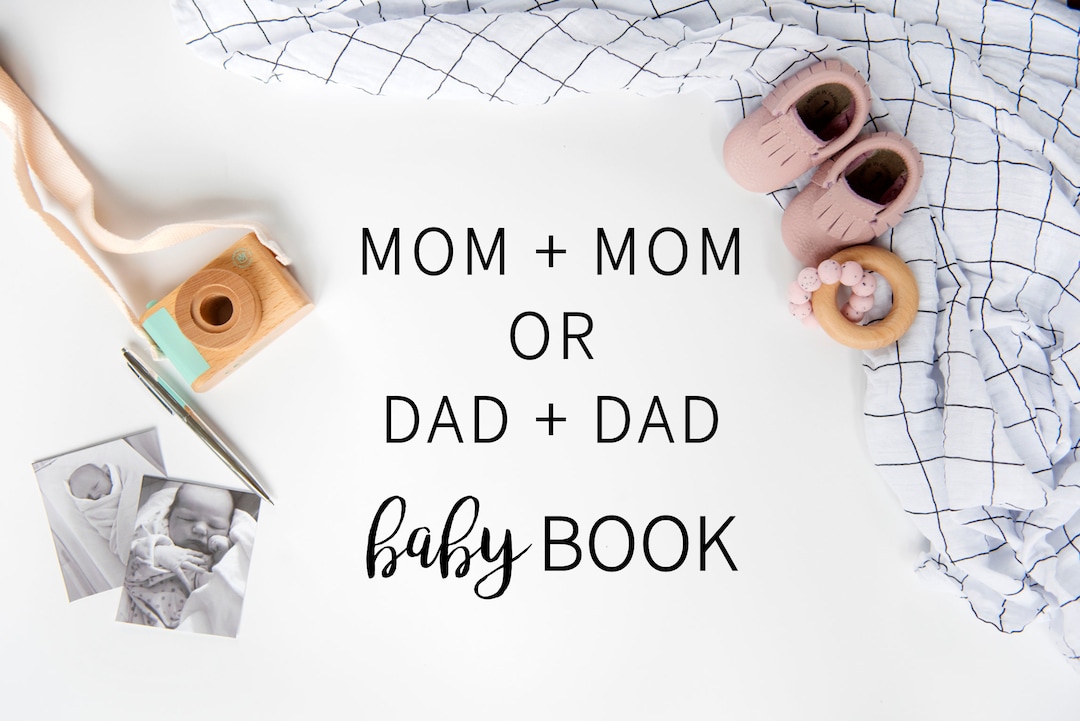 Mom + Mom Baby Book, Dad + Dad Baby Book - Etsy