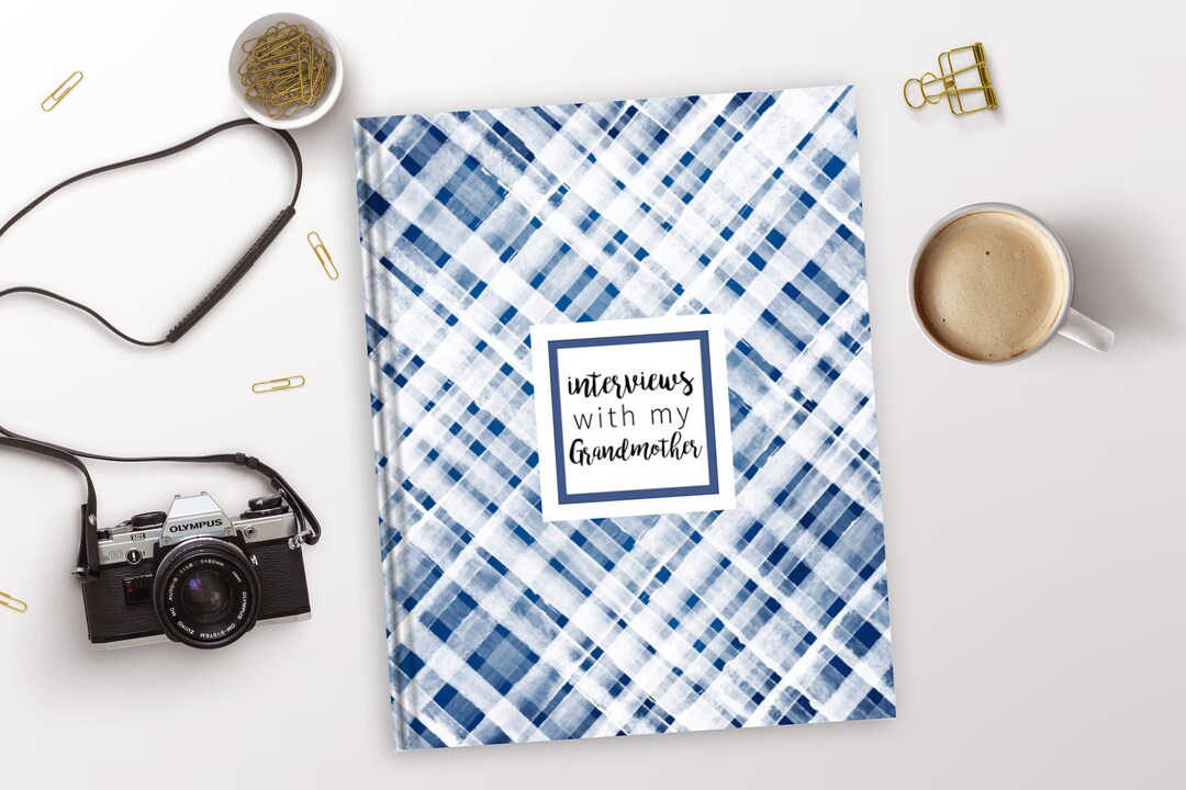 Blue Plaid Grandparents Memory Book | Legacy Book, Interviews With ...