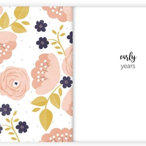 Modern Floral School Memory Book School Album, Back to School, First ...