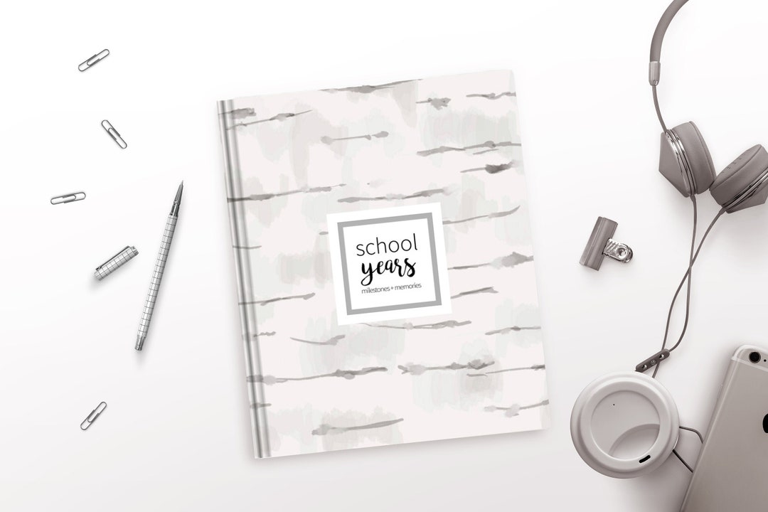 Birch Bark School Memory Book | School Album, Kindergarten Graduation ...