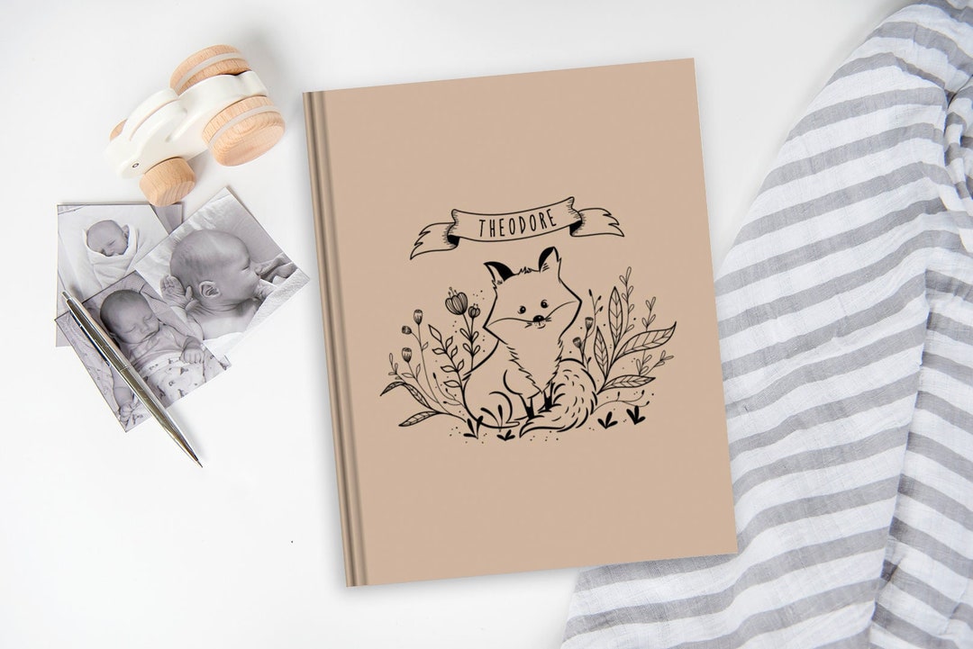 Fox Baby Book | Baby Journal, Baby Shower Gift, Baby Memory Book, New ...