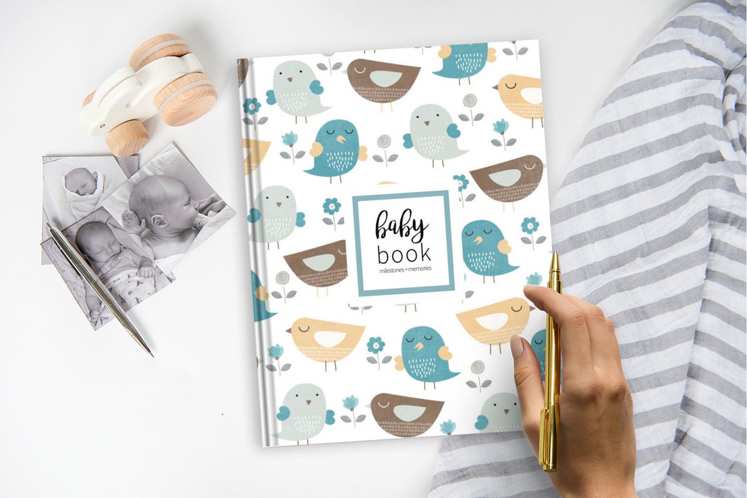 Blue Bird Baby Book | Baby Journal, Baby Shower Gift, Baby Memory Book ...