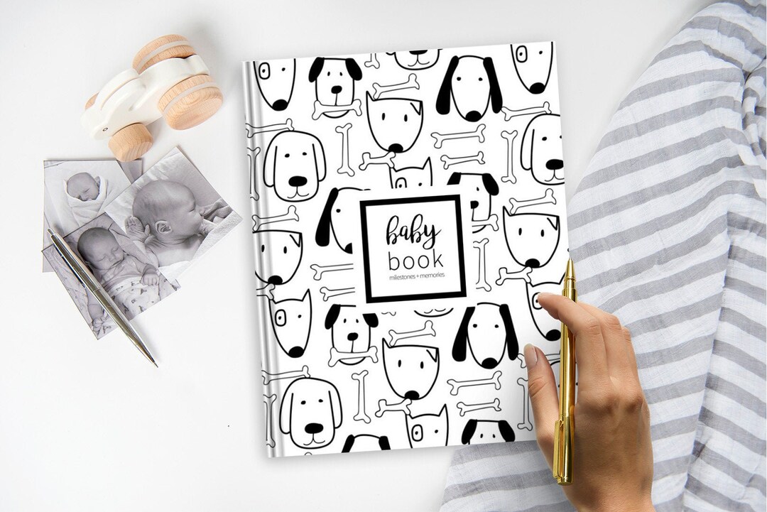 Dog Baby Book | Baby Journal, Baby Shower Gift, Baby Memory Book, New ...