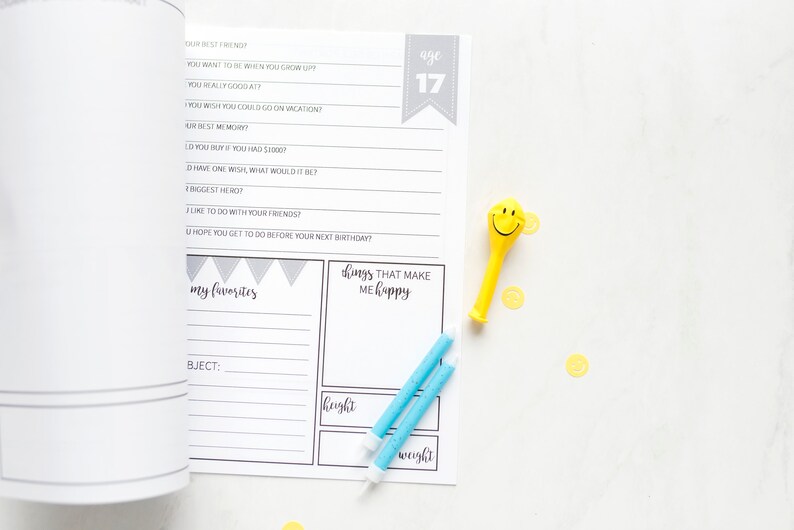 School Years Book + Birthday Interview Book Bundle - Etsy