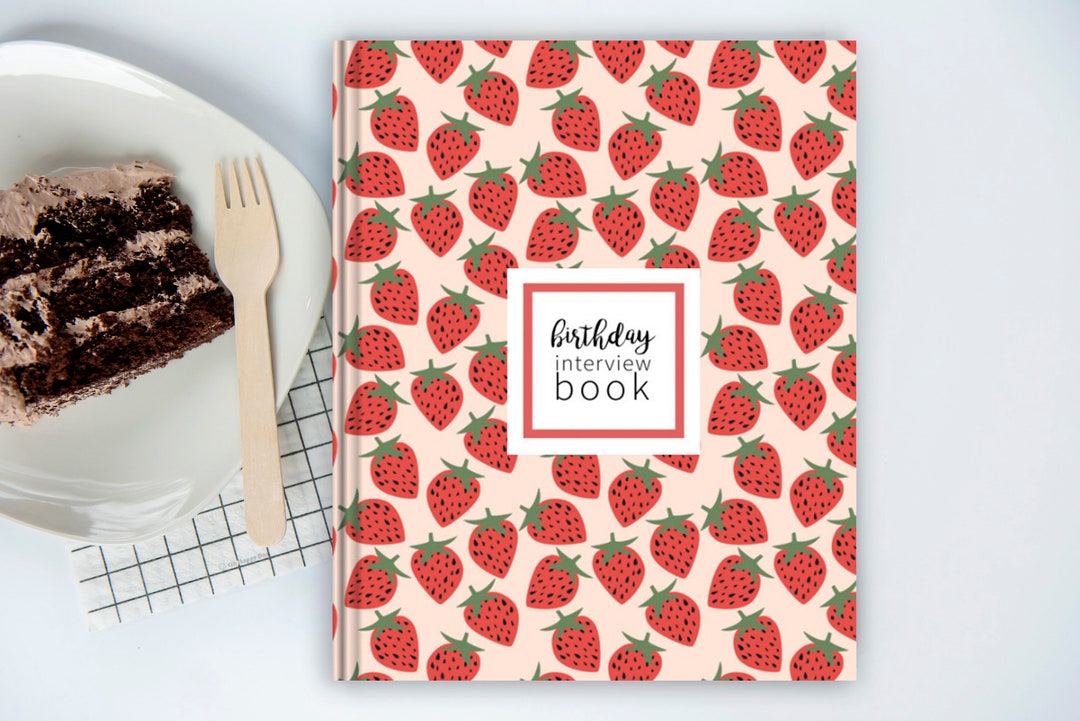 Strawberry Birthday Interview Book - Etsy