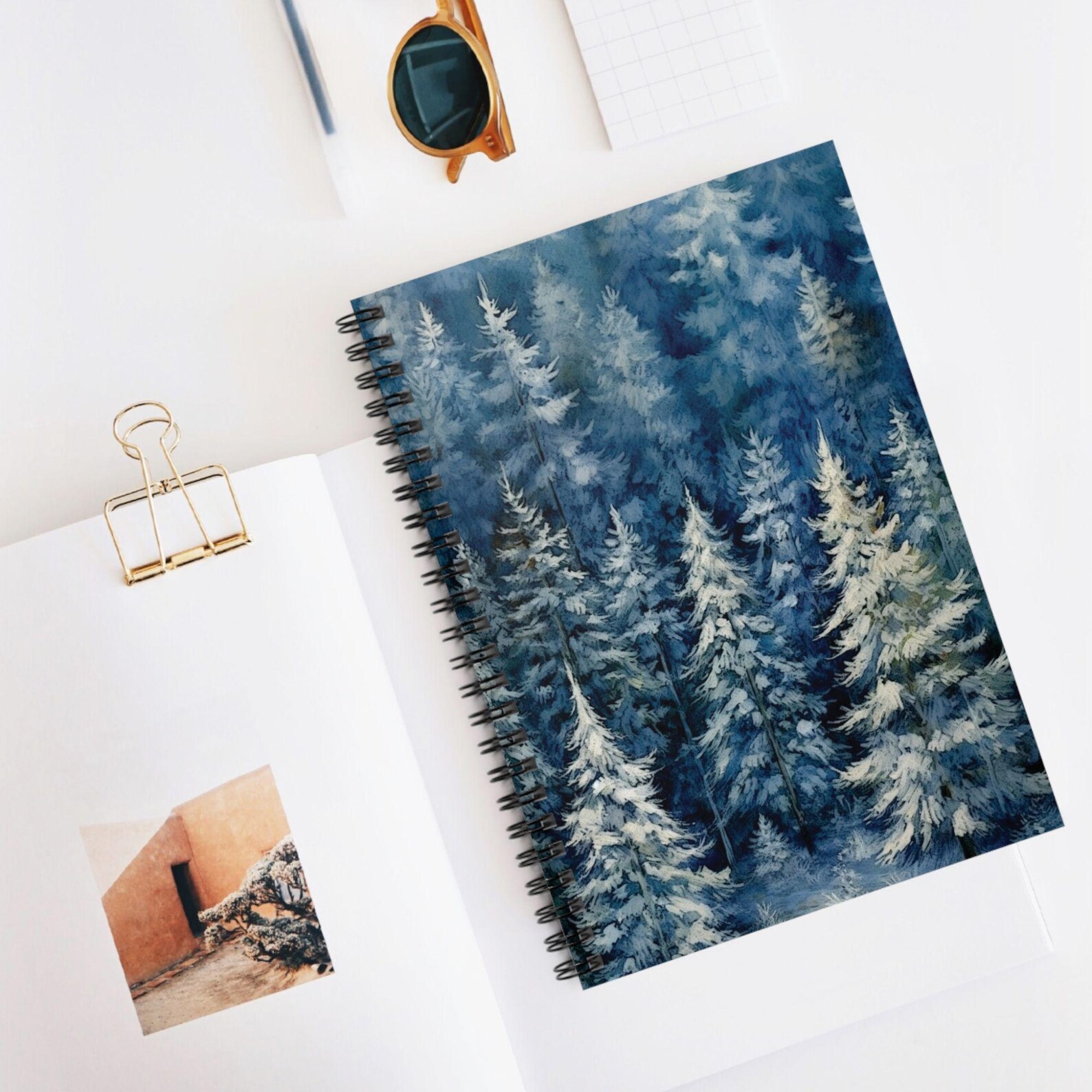 Winter Solstice Hardcover Journal Forest Spiralbound Notebook - Etsy
