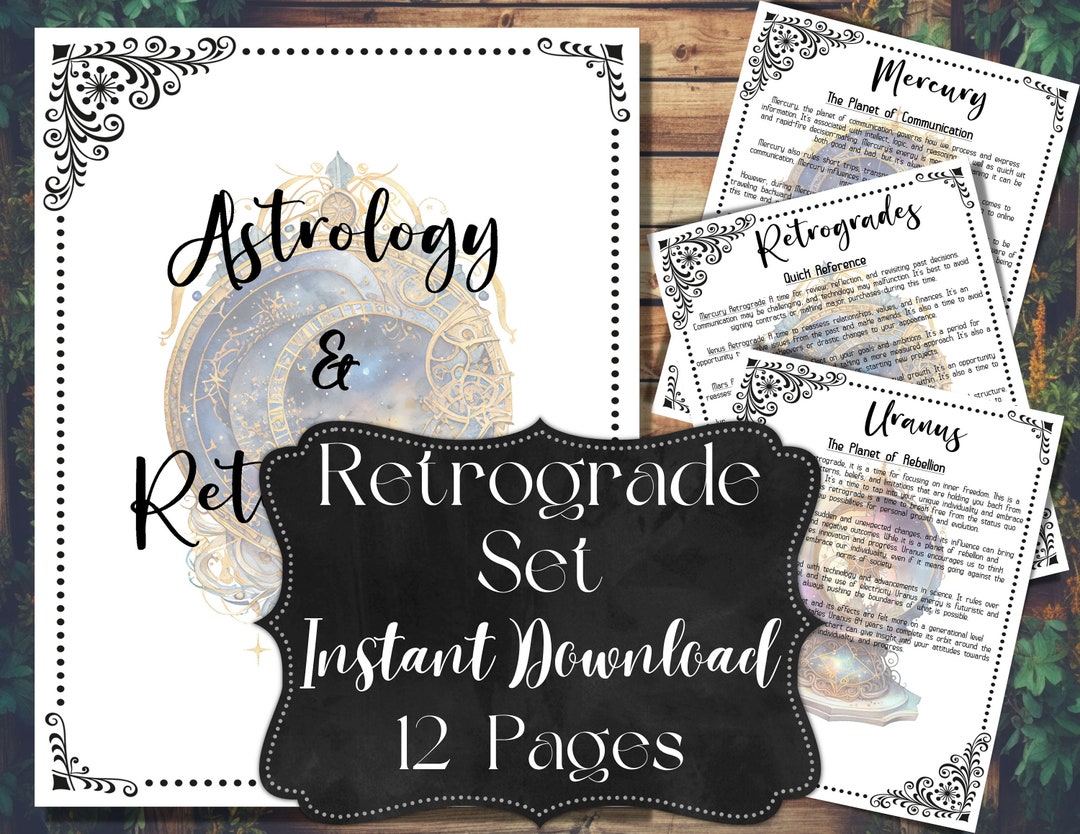 Retrograde Planetary Guide: Book of Shadows Pages (digital Download) - Etsy