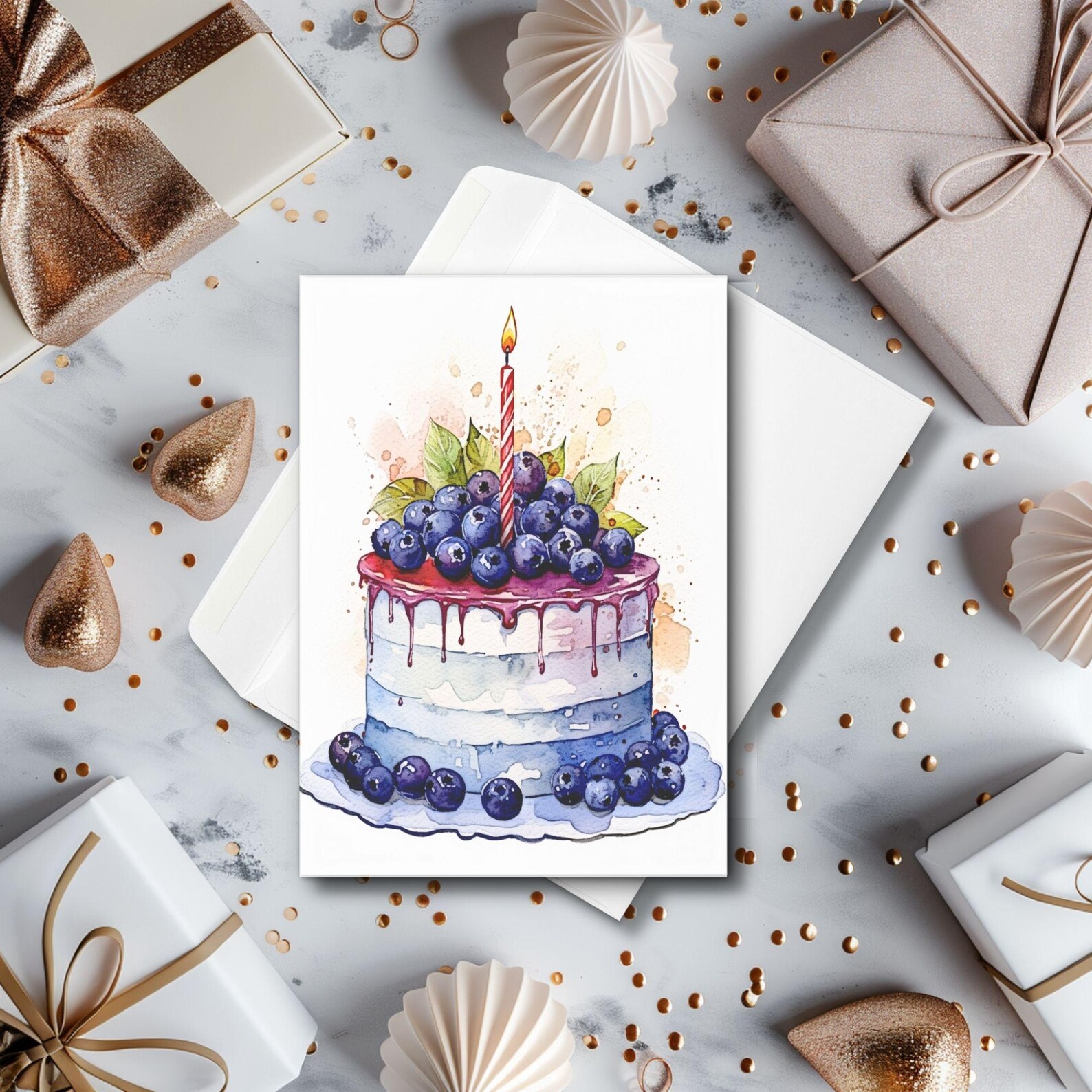 Happy Birthday Greeting Card Pack Magical Witchy Themed Postcard Bundle ...