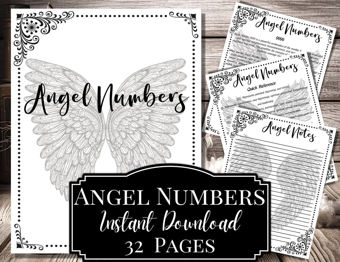 Angel Number Correspondence Meaning Set Printable Angelic Symbolic ...