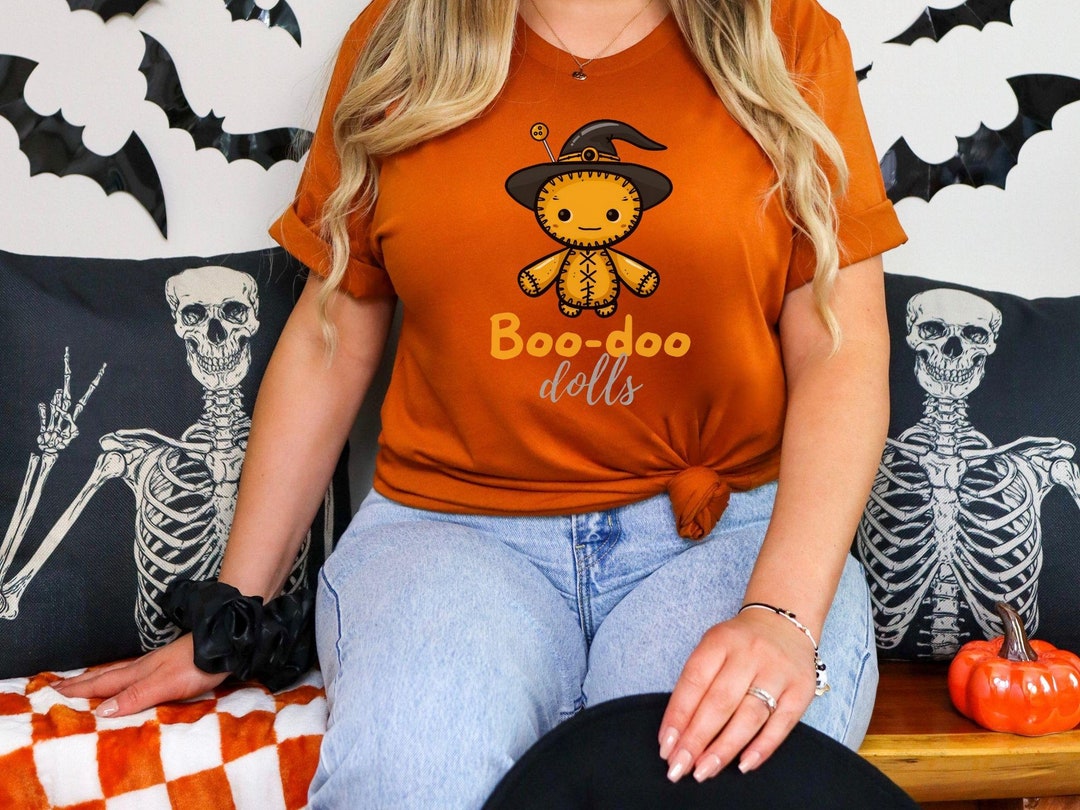 Halloween Voodoo Doll T-shirt Funny Voodoo Saying Boo-doo Dolls Autumn ...