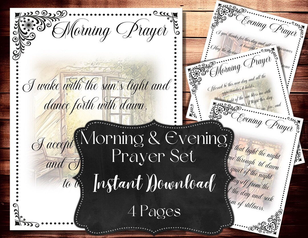 Morning Evening Prayer Book of Shadow Pages Printable Set Daily ...