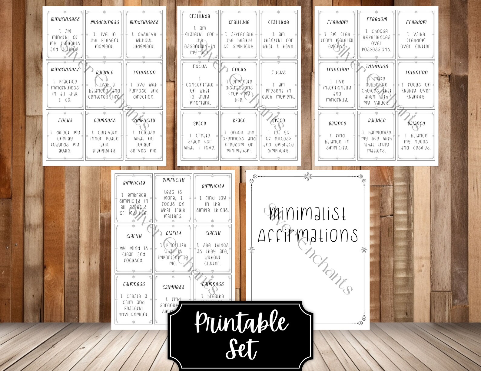 Minimalist Affirmation Cards, Daily Inspiration (digital Download) - Etsy