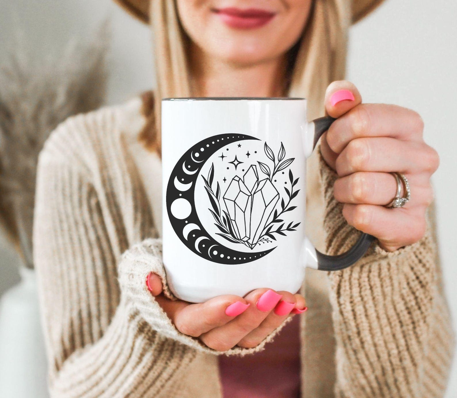 Moon Stardust Coffee Mug Black Stardust Quote Mug Gift for Moon Lovers ...