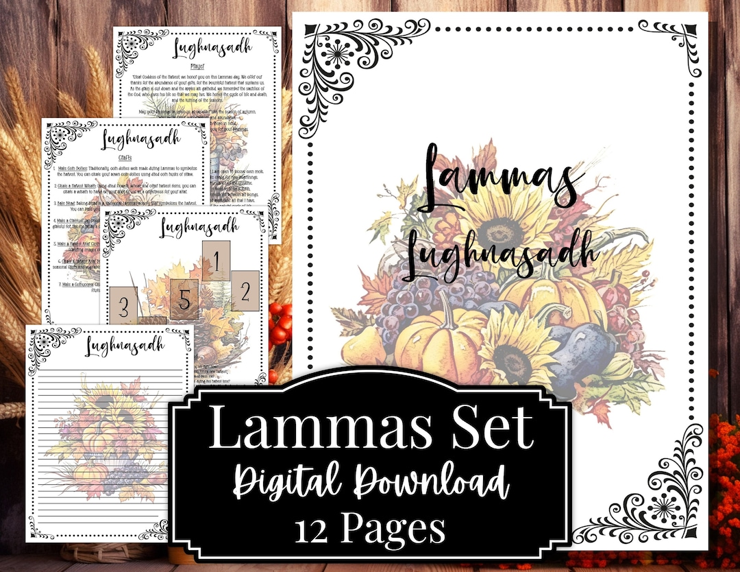 Lammas Correspondence Book of Shadow Lughnasadh Ritual Grimoire Digital ...