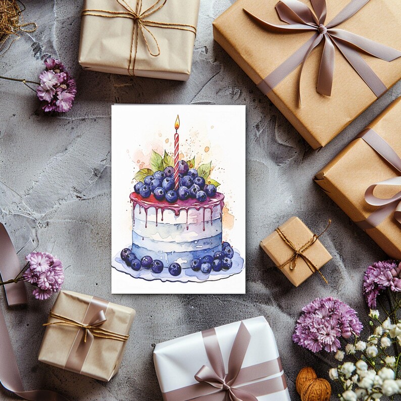 Happy Birthday Greeting Card Pack Magical Witchy Themed Postcard Bundle ...