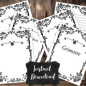 Book of Shadows Divider Printable Page Set, Witchy Grimoire (digital ...