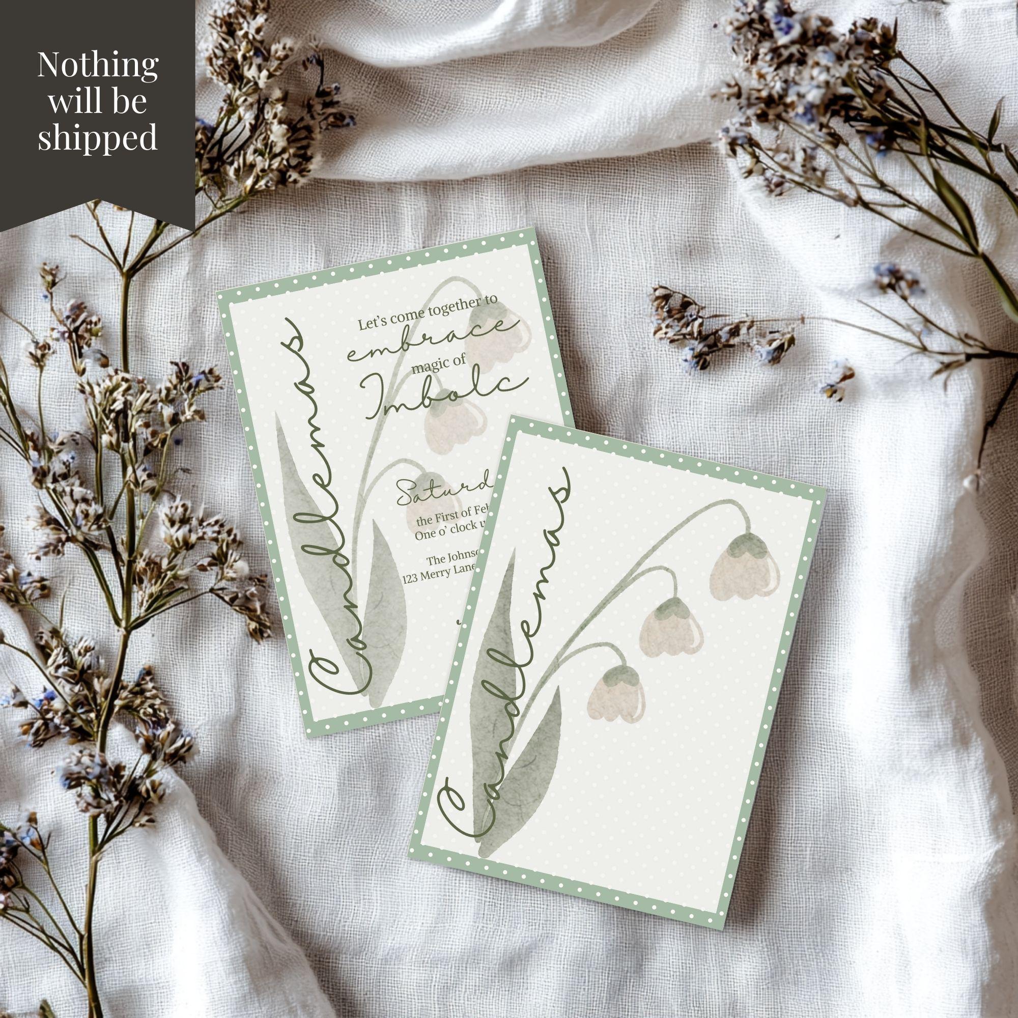 Editable Imbolc Party Invitation Candlemas Sabbat Celebration ...