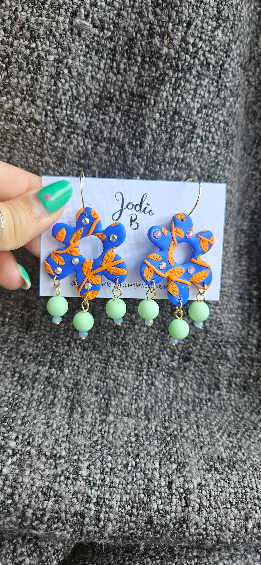 Jodie B Jewellery Polymer Clay Statement Floral Earrings - Etsy