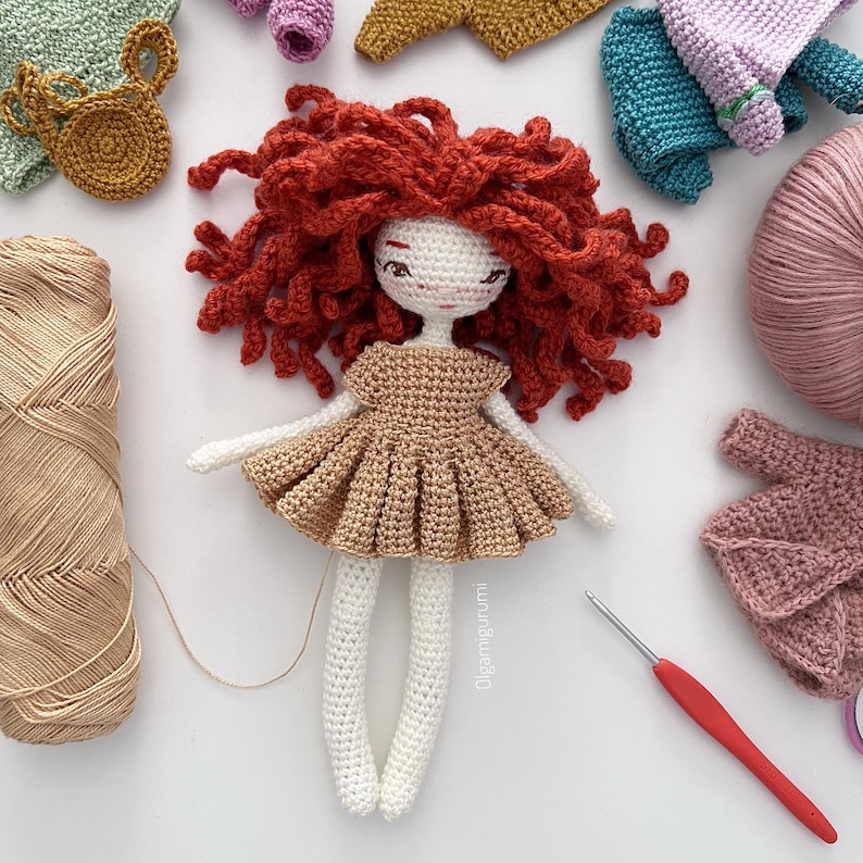 Crochet Pattern Dress Sophia For Amigurumi Dolls Etsy