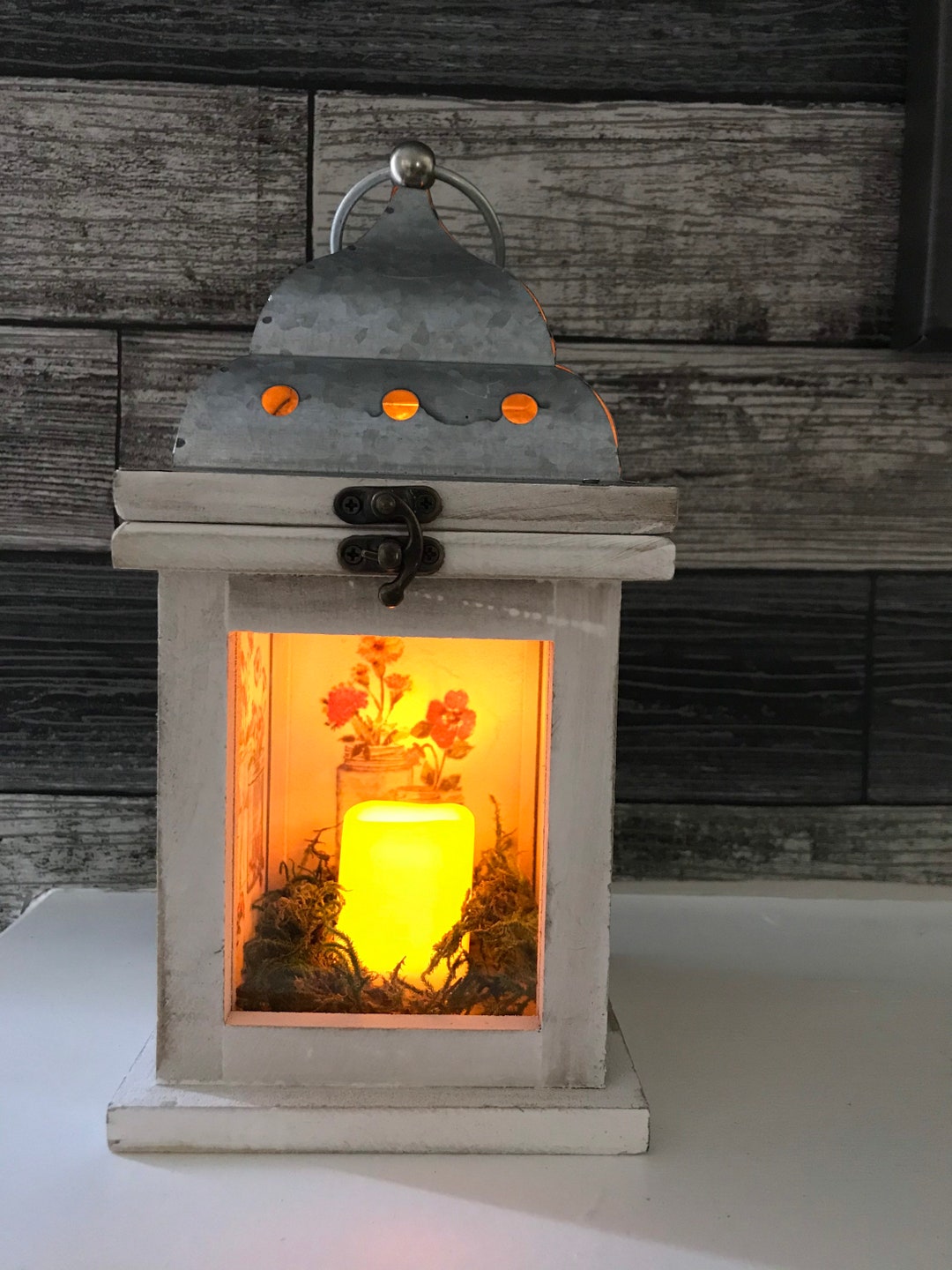 Floral Lantern - Etsy