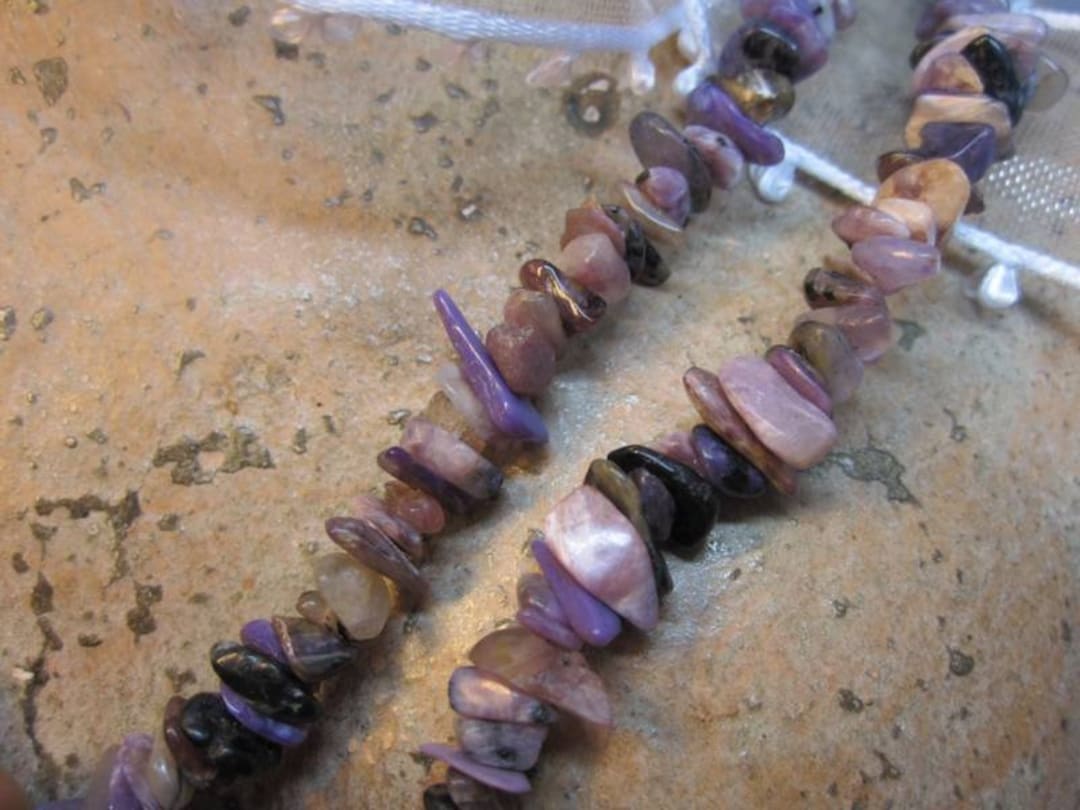 85 Cm Splinter Chain From Charoite, More Purple Gems - Etsy