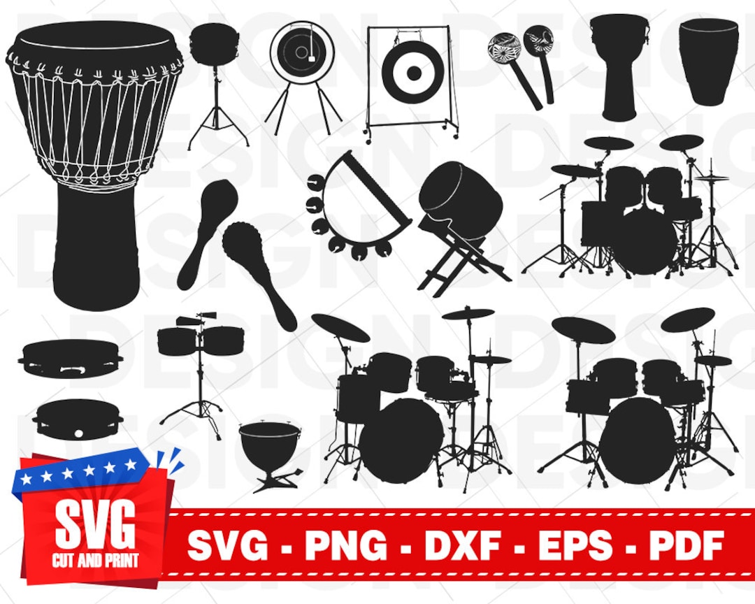 17 DRUM SVG, Drummer Svg, Music Svg, Bass Svg, Drum Silhouette Svg File ...