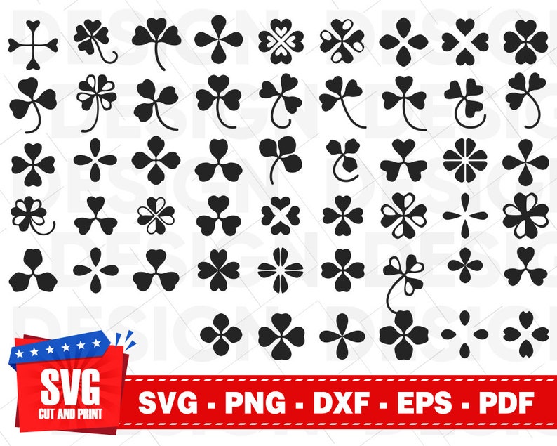 51 CLOVER Svg Bundle St Patricks Day Svg Four Leaf Clover - Etsy