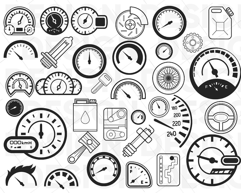 34 Speedometer Svg Bundle Car Svg Race Car Svg Speed Svg - Etsy