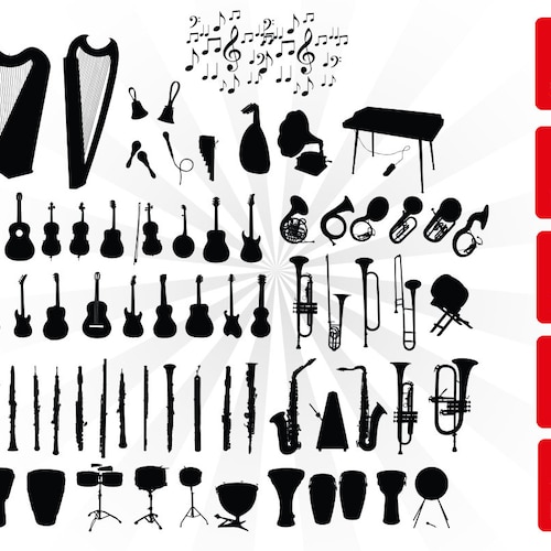 68 MUSIC INSTRUMENTS Svg Bundle Audio Svg Entertainment - Etsy