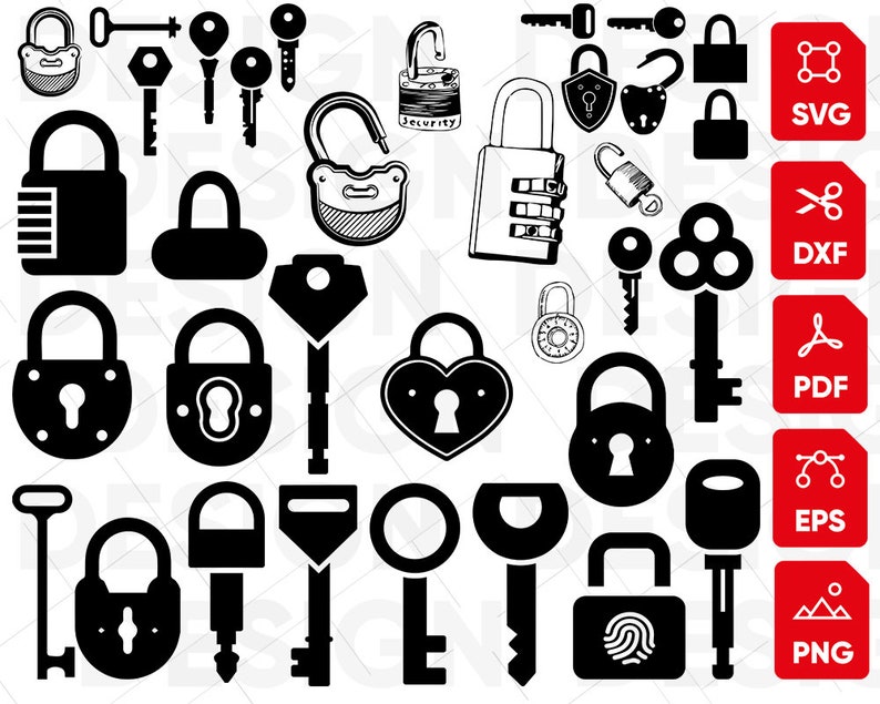 34 Lock Svg Bundle Key Svg Vintage Key Svg Heart Lock Svg - Etsy