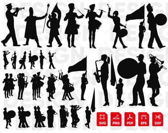 Marching Band Svg Band Parade Svg Clipart Png Dxf Logo - Etsy