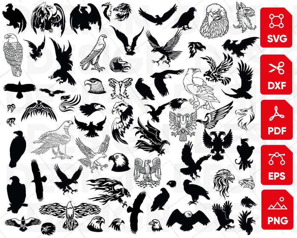 72 Eagle Svg Bundle Eagle Monogram Svg Bird Svg Eagle - Etsy