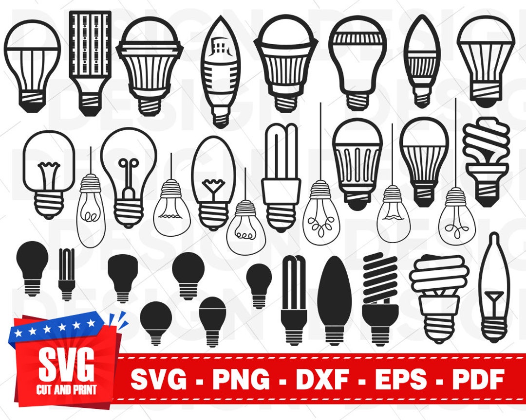 33 Light Bulb Svg, Light Bulb Clipart, Lightbulb Svg, Bulb Svg, Light ...